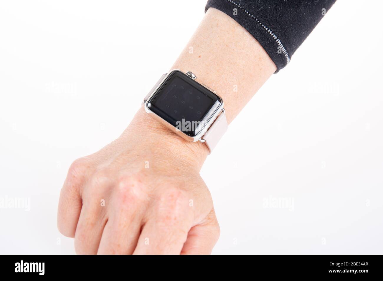 Bordeaux , Aquitaine / France - 03 03 2020 : woman hand wrist with ...