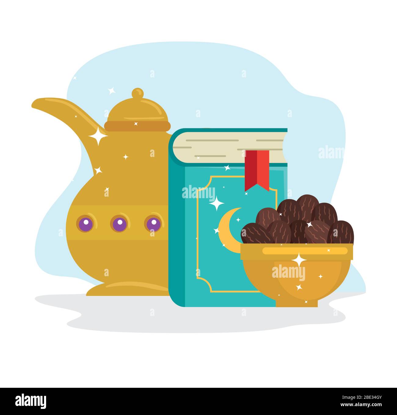 set of utensils traditionals of ramadan kareem Stock Vector Image & Art ...