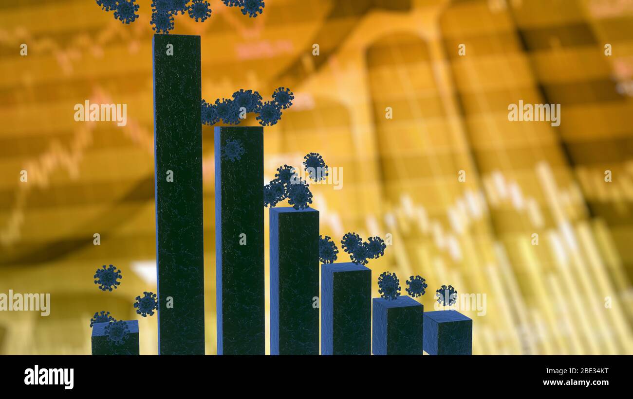 Graphs about a virus and germs, bacteria infections Stock Photo - Alamy