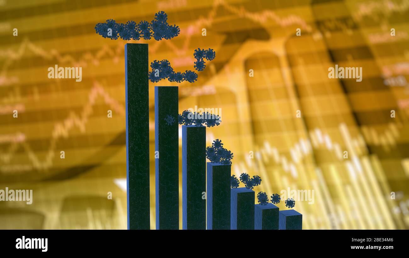 Graphs about a virus and germs, bacteria infections Stock Photo - Alamy