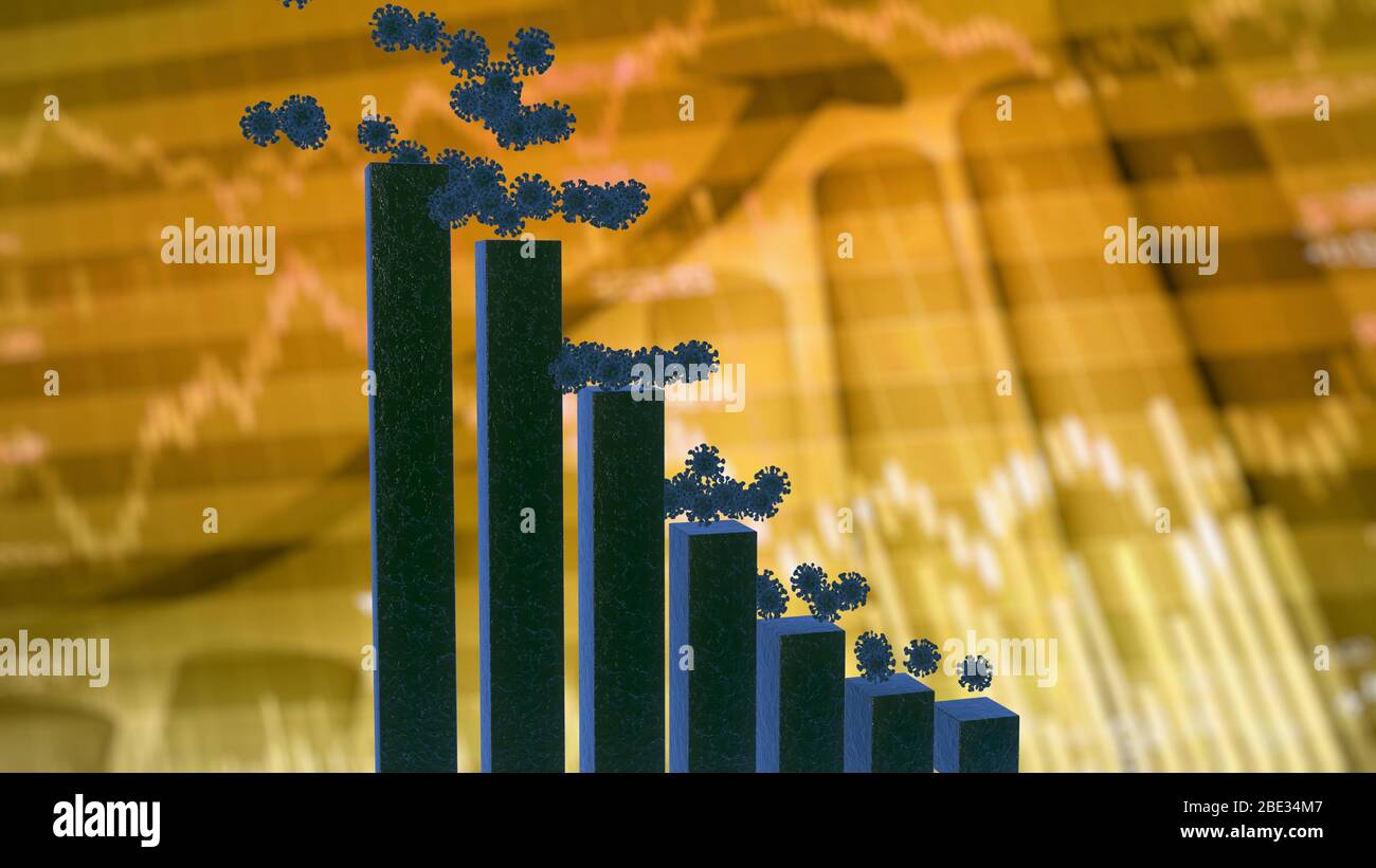 Graphs about a virus and germs, bacteria infections Stock Photo - Alamy