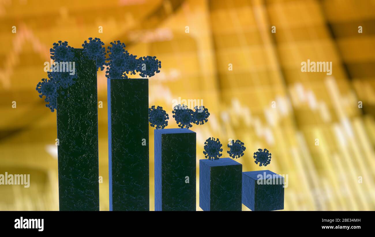 Graphs about a virus and germs, bacteria infections Stock Photo - Alamy