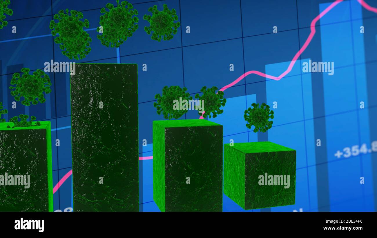 Graphs about a virus and germs, bacteria infections Stock Photo - Alamy
