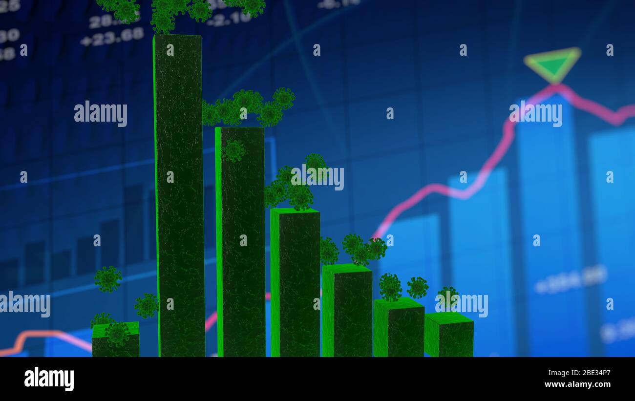 Graphs about a virus and germs, bacteria infections Stock Photo - Alamy