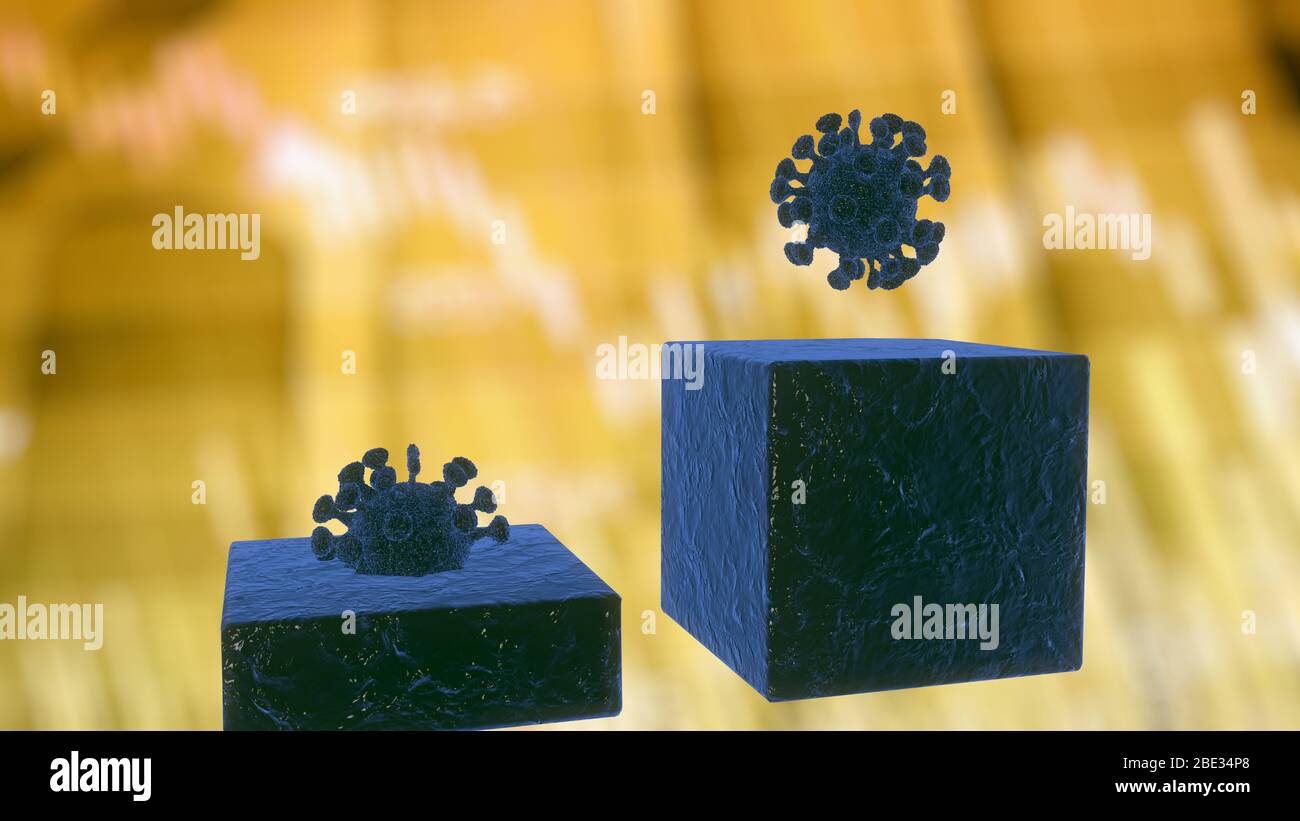 Graphs about a virus and germs, bacteria infections Stock Photo - Alamy