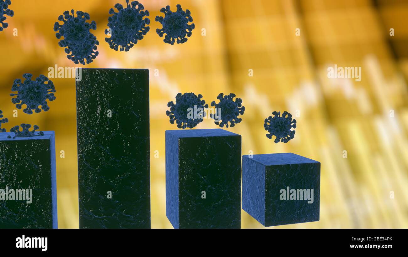 Graphs about a virus and germs, bacteria infections Stock Photo - Alamy