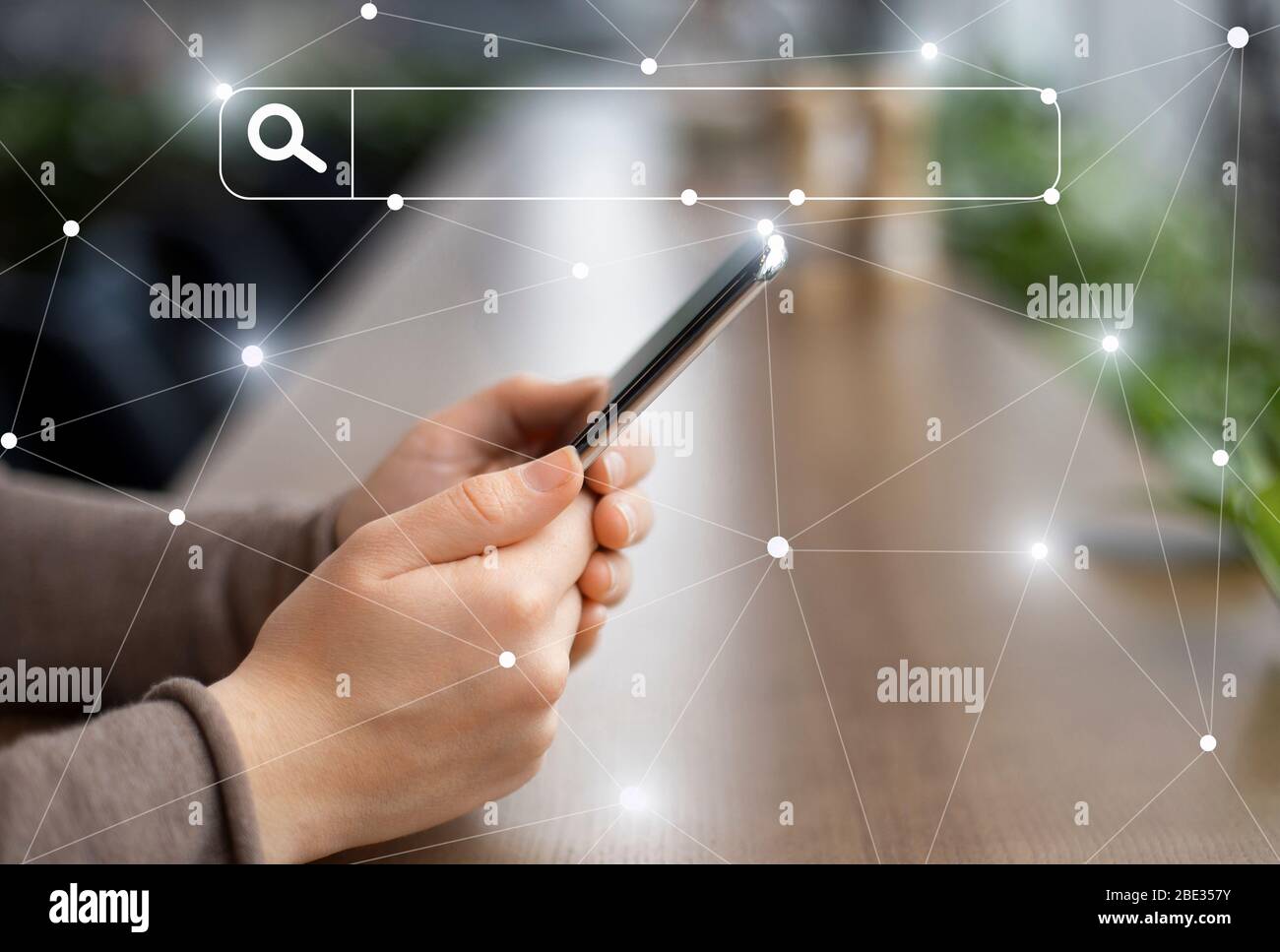 Collage with string of search on the Internet Stock Photo - Alamy