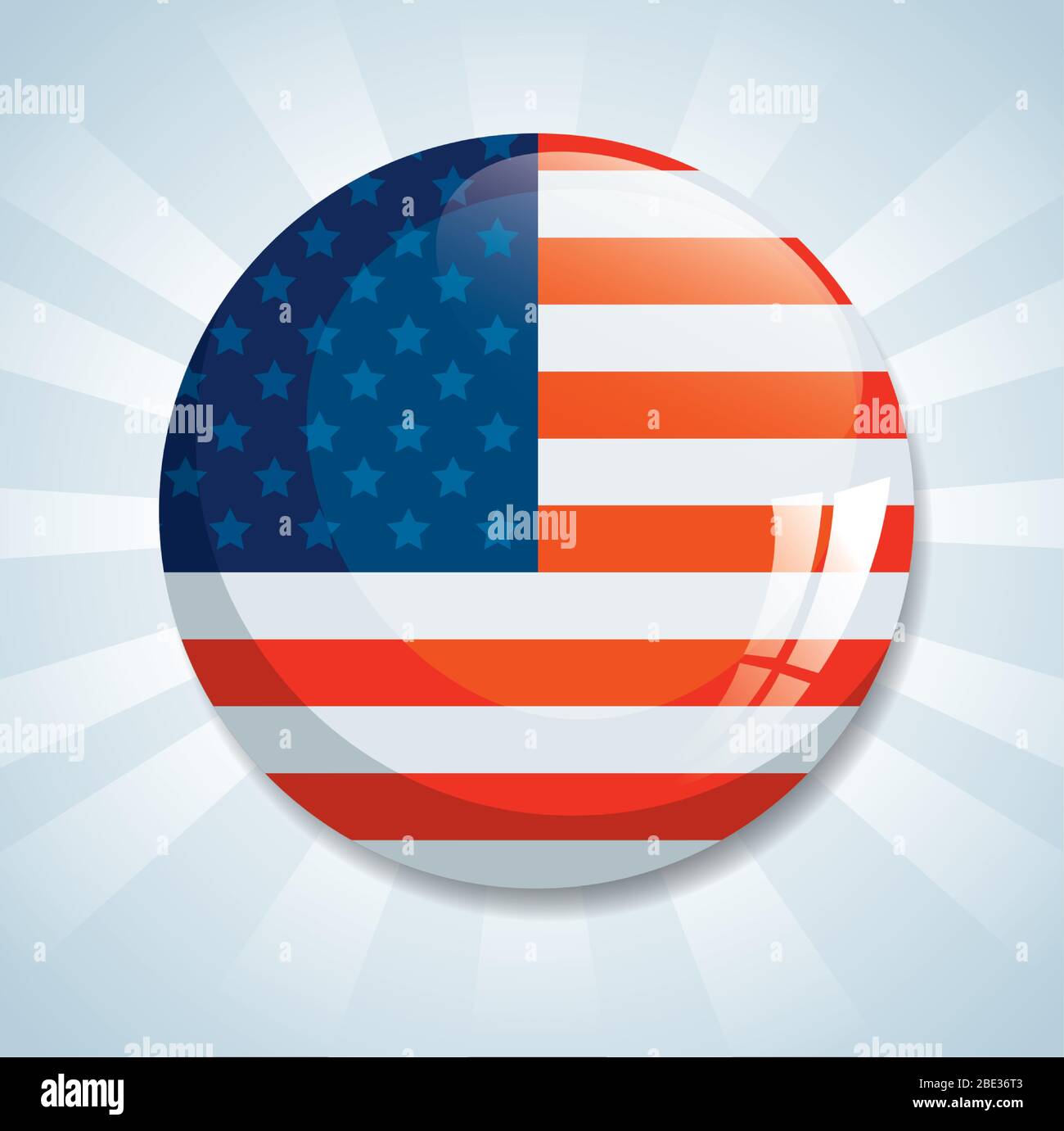 united states flag in frame circular Stock Vector Image & Art - Alamy