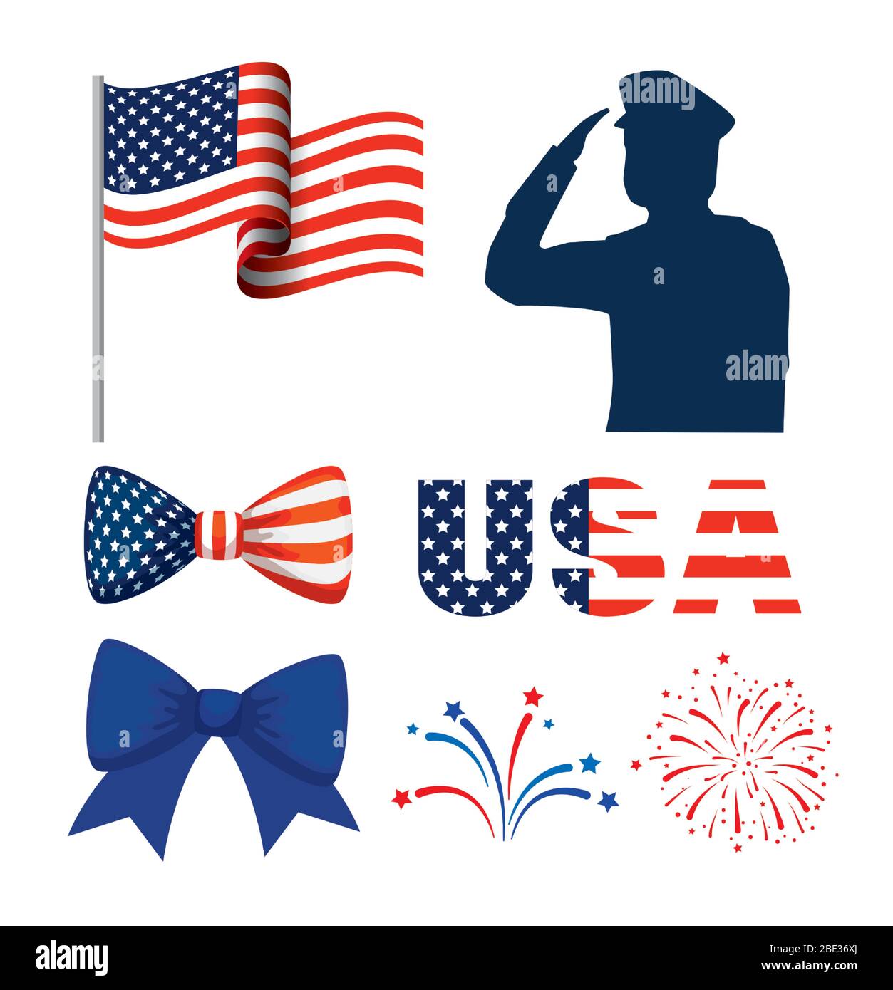 set icons of happy memorial day Stock Vector Image & Art - Alamy