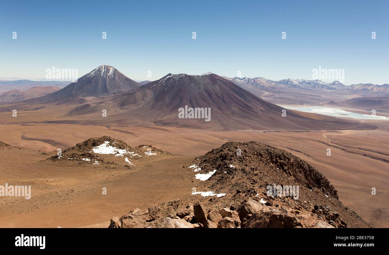 A panoramic view from the top of volcano Toco, Chile Stock Photo - Alamy