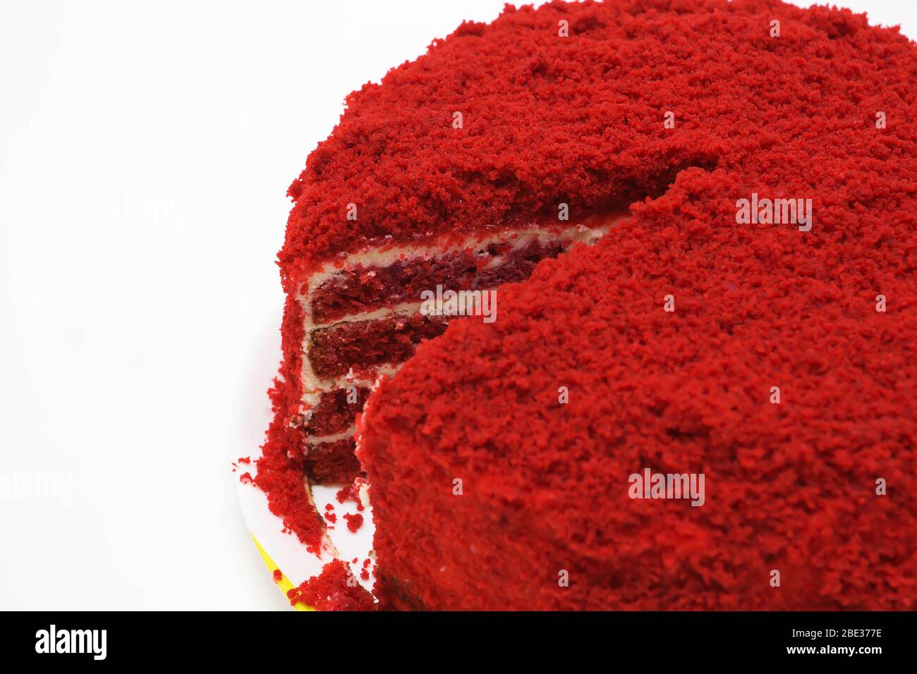 Bright Red Wallpaper Cake