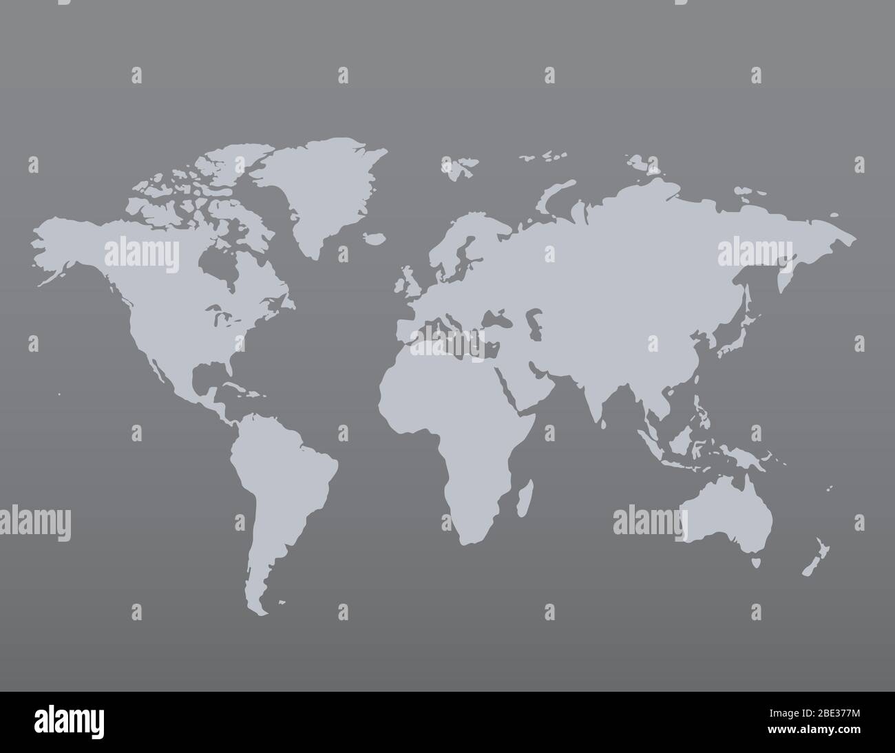 Gray similar world map blank for infographic on dark background. Vector ...