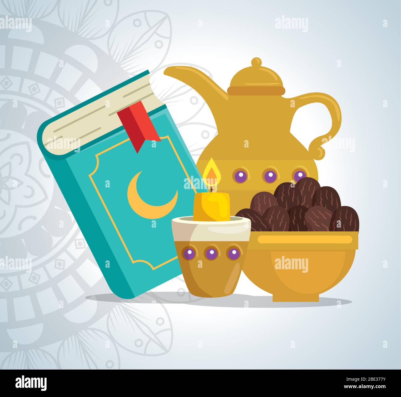 set of utensils traditionals of ramadan kareem Stock Vector Image & Art ...