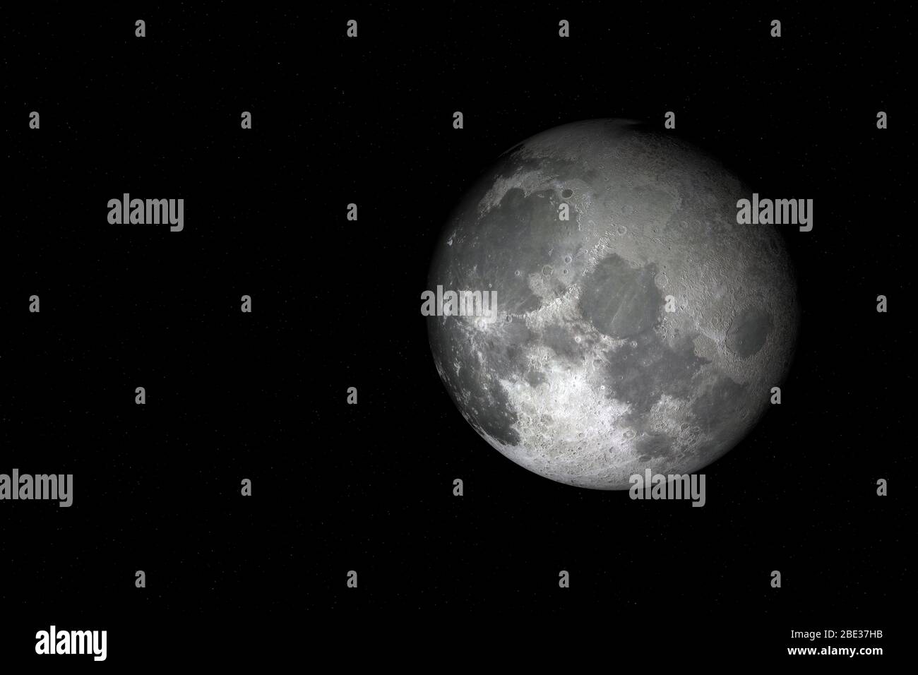 3D rendering of the full moon Stock Photo - Alamy