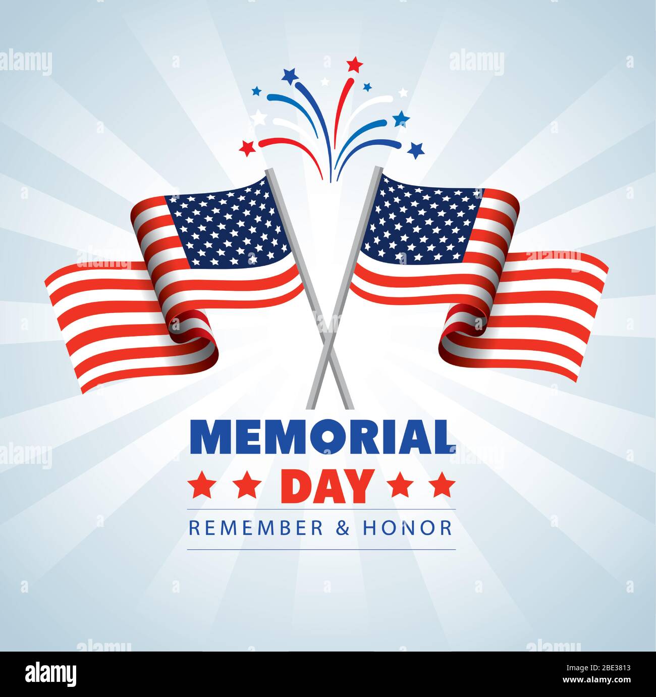 memorial day with decoration of flags usa Stock Vector Image & Art - Alamy