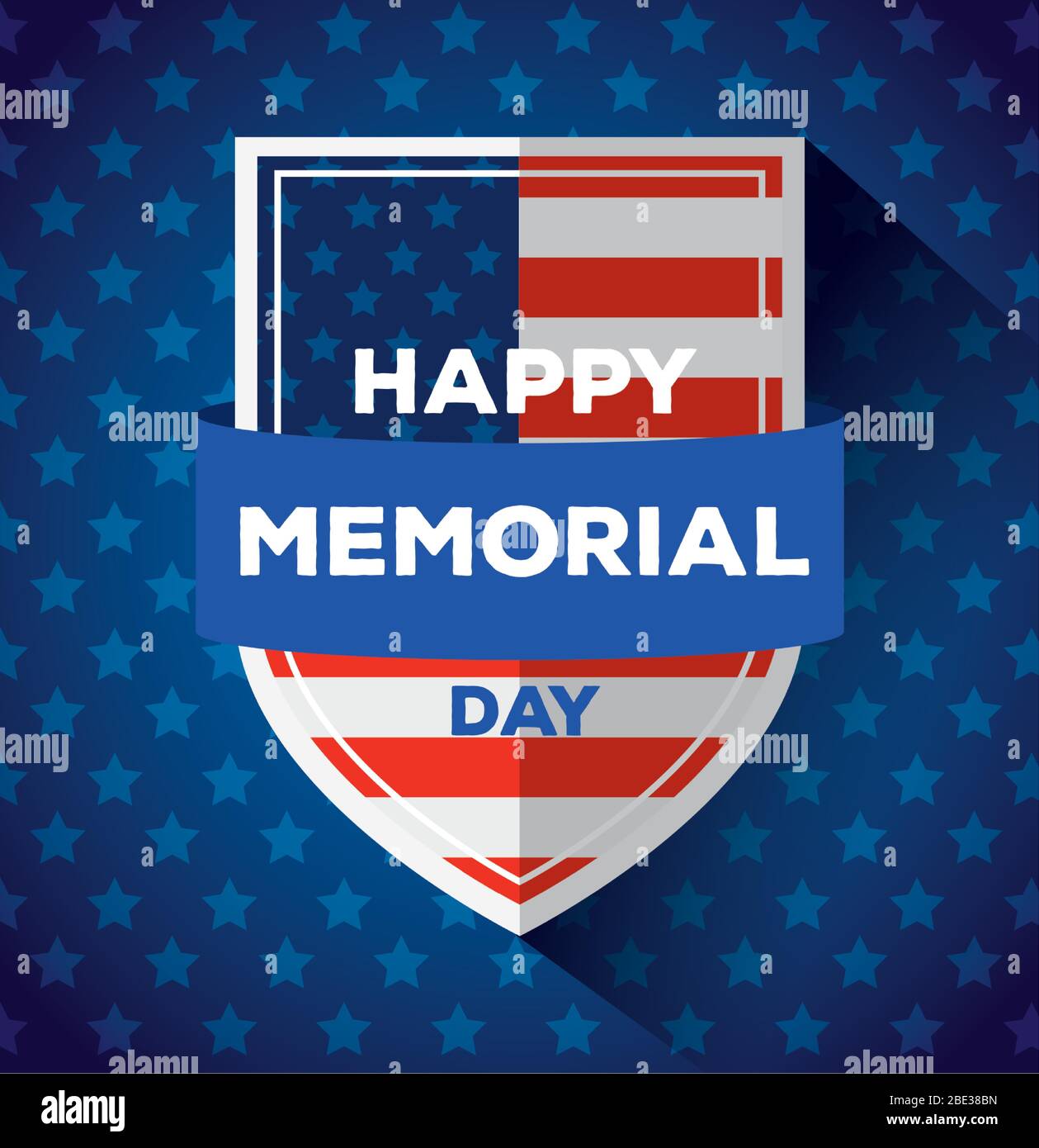 happy memorial day with shield decoration Stock Vector Image & Art - Alamy