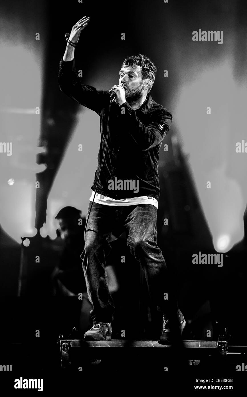 Gorillaz singer Black and White Stock Photos & Images - Alamy