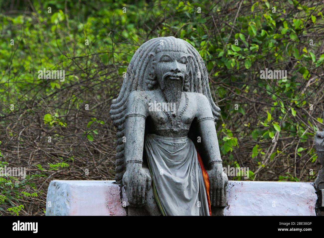 A beautiful carving of stone idol in tamilnadu india Stock Photo - Alamy