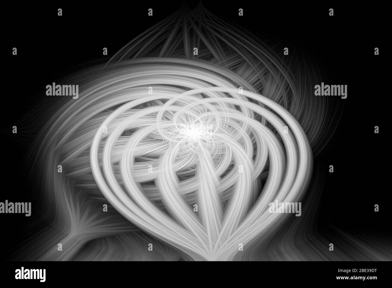 black white swirl effect, digital effect Stock Photo - Alamy