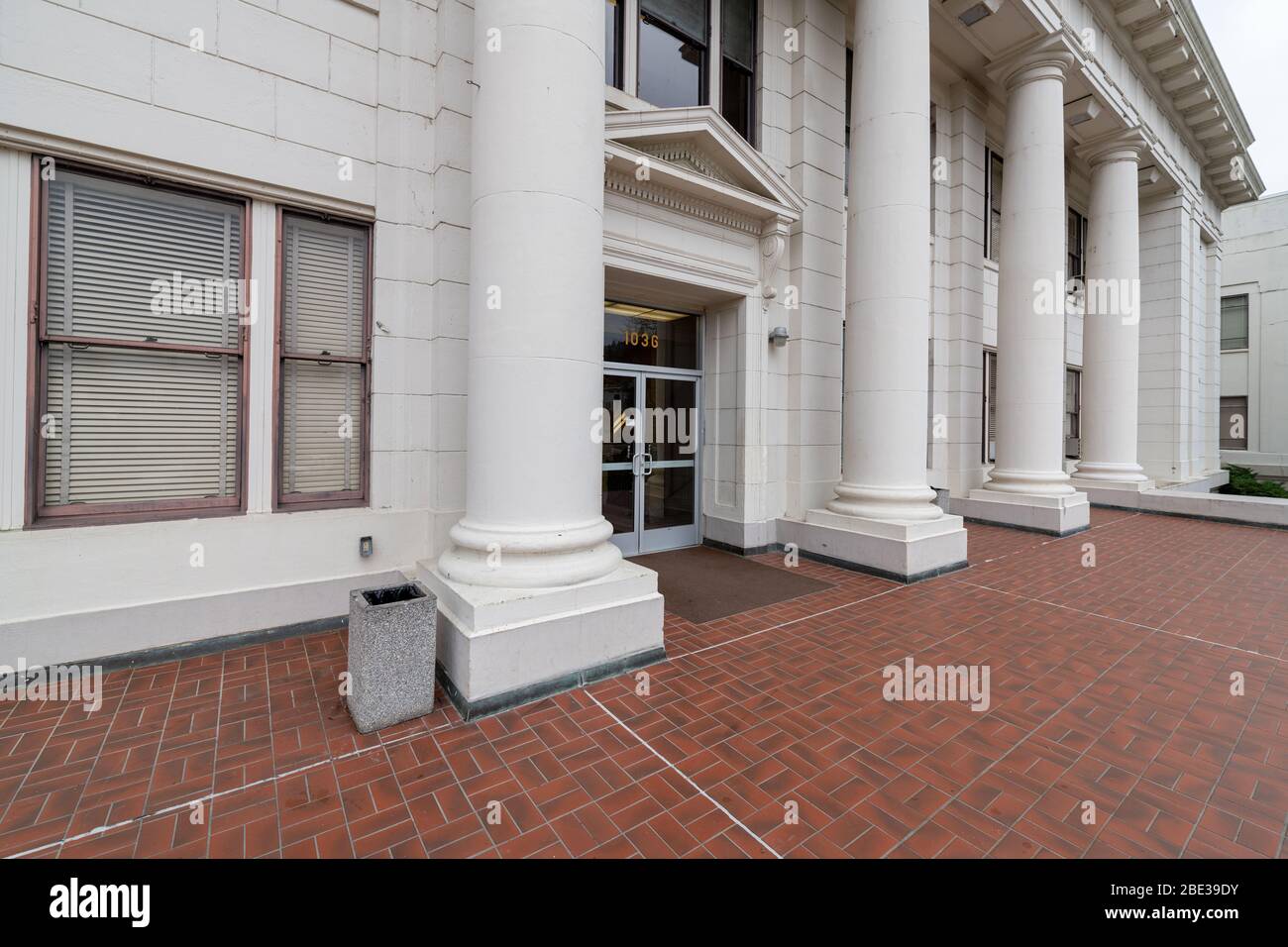Roseburg, Oregon, USA - November 10, 2018: Columns surround the ...