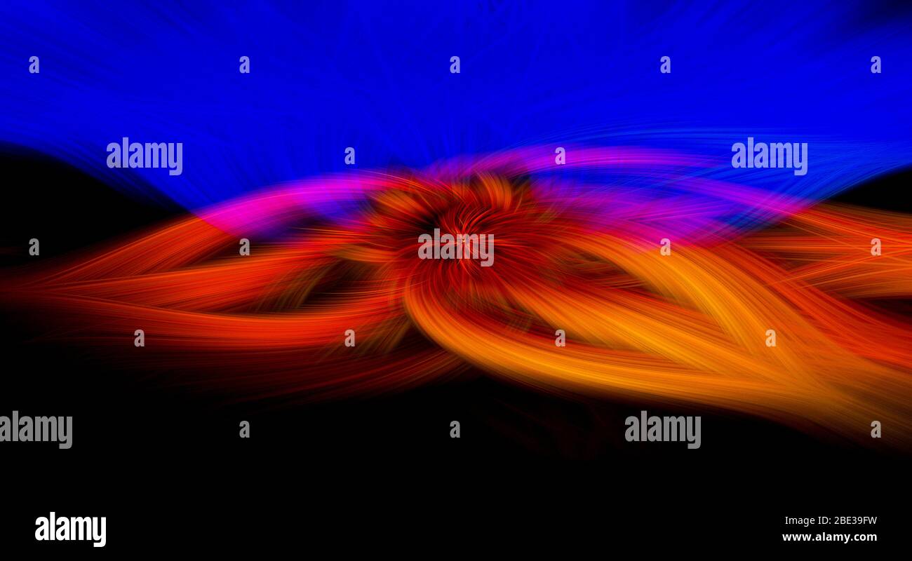colorful swirls effect, digitale effect Stock Photo - Alamy