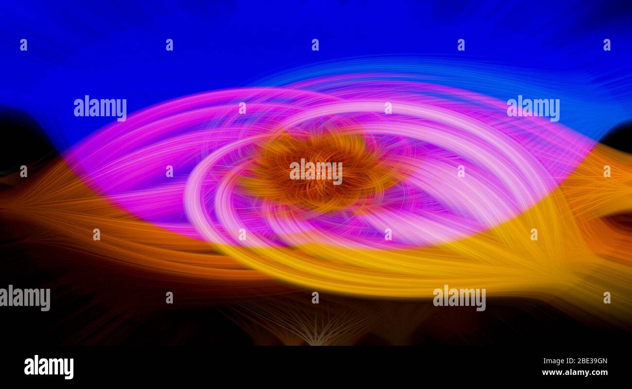 colorful swirls effect, digitale effect Stock Photo - Alamy