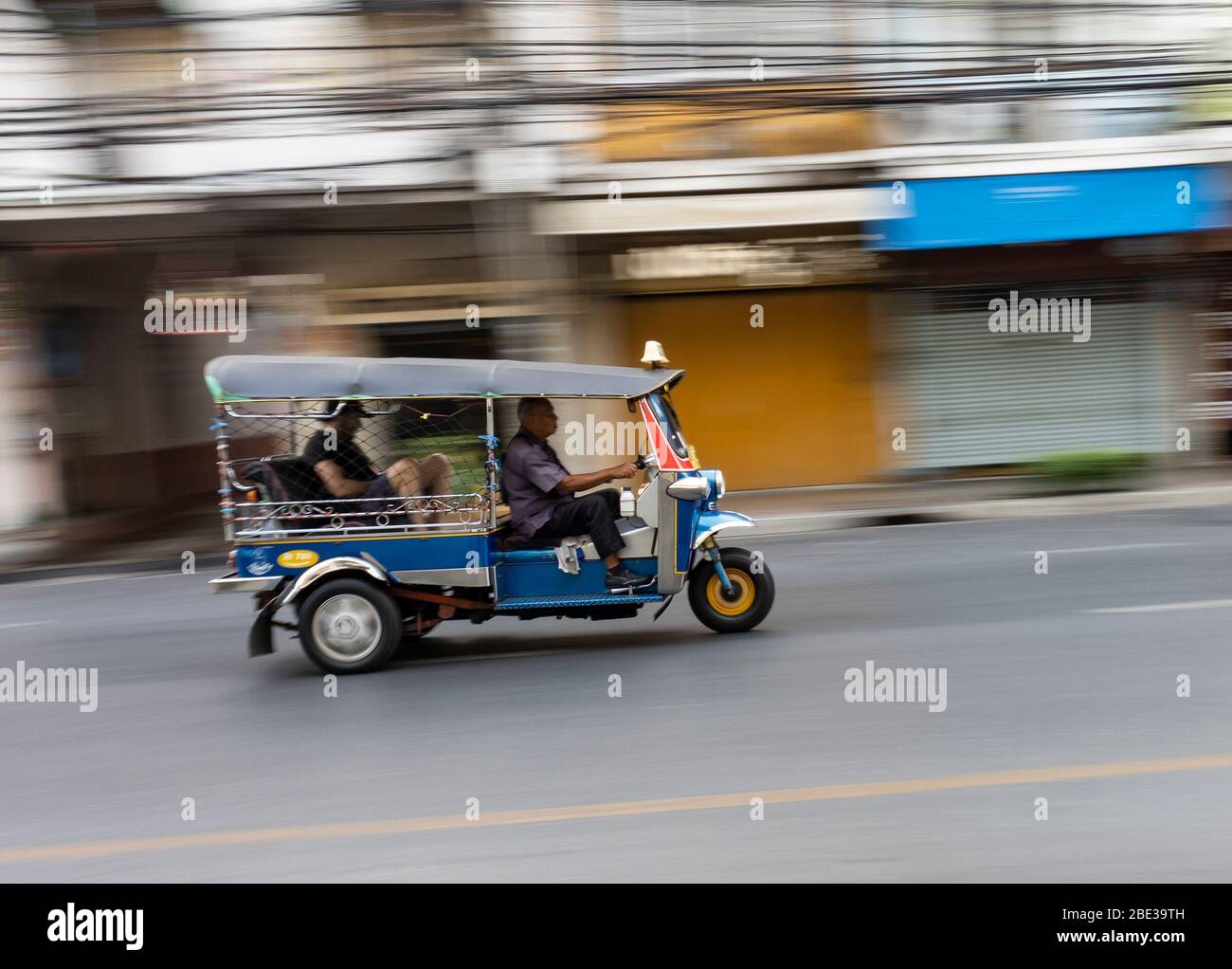 Bangkok, Thailand - February 28th, 2020:A "tuk-tuk", Thailand's famous ...