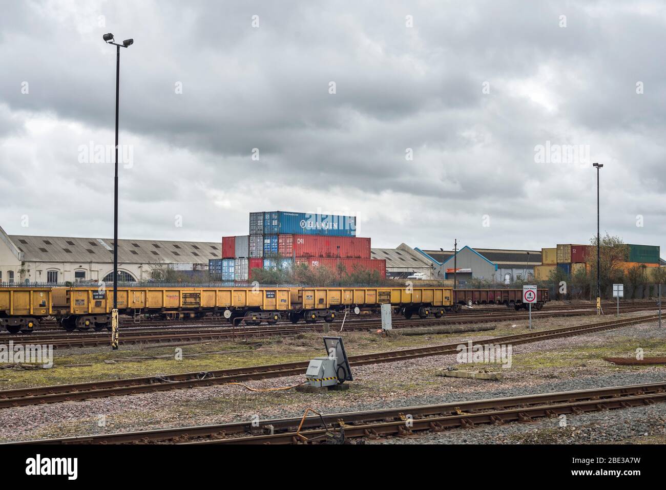 Freight wagons containers in hi-res stock photography and images - Alamy