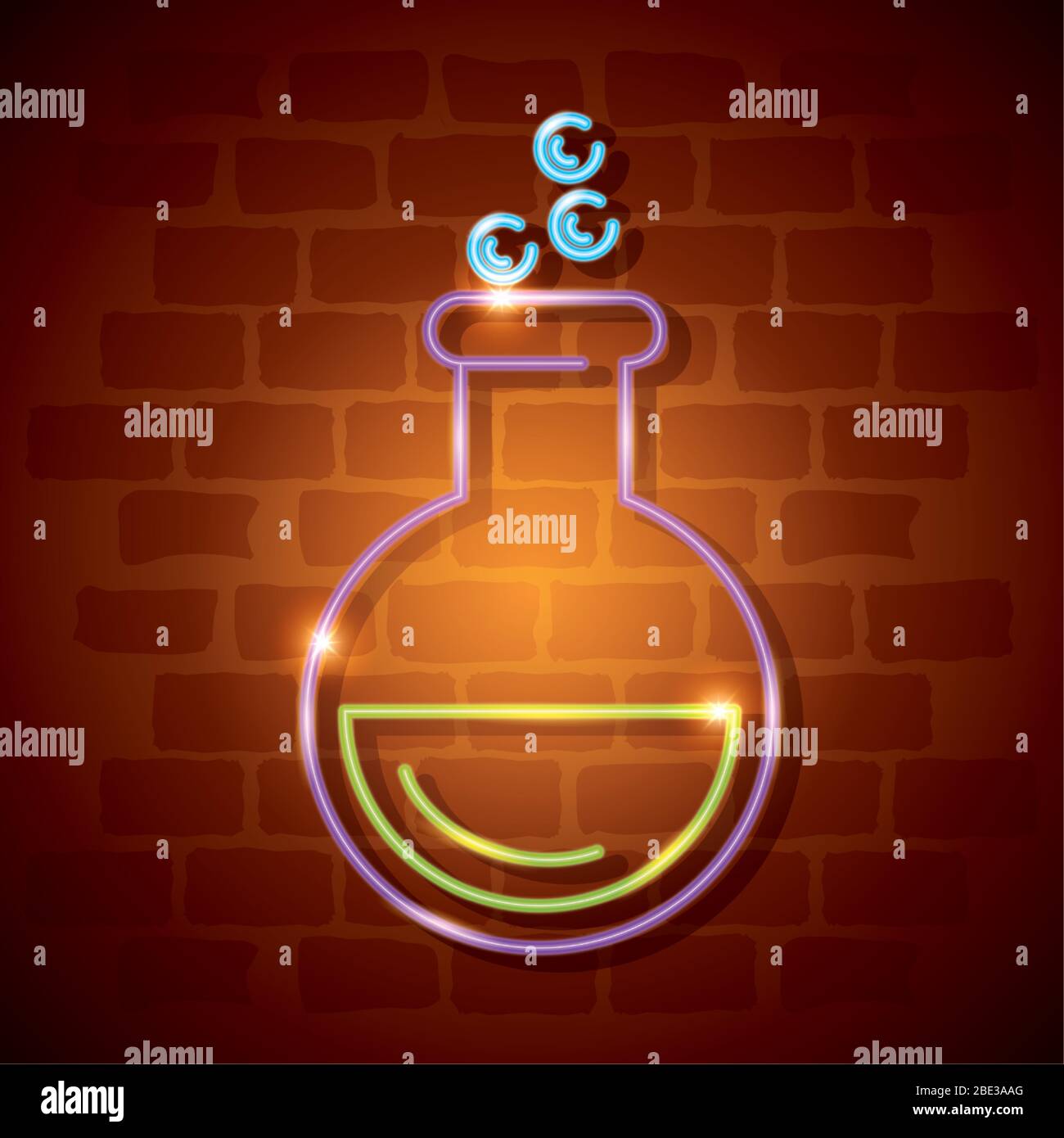 Neon experiment icon hi-res stock photography and images - Alamy