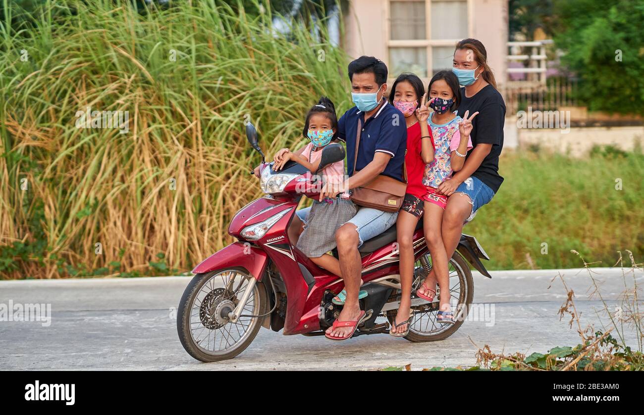 Thailand family motorcycle hi-res stock photography and images - Alamy