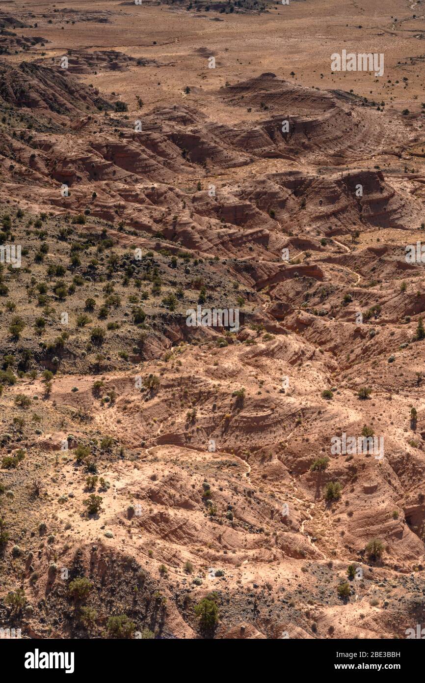 Foothills Climb From Valley Floor in Utah desert Stock Photo - Alamy
