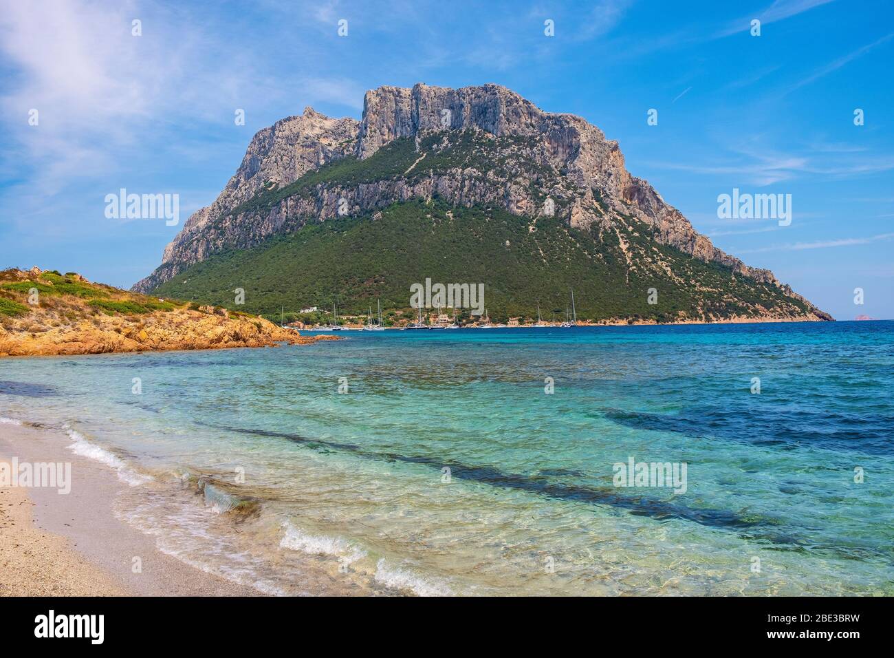 Panoramic view of cliffs and slopes of main limestone massif, Monte ...