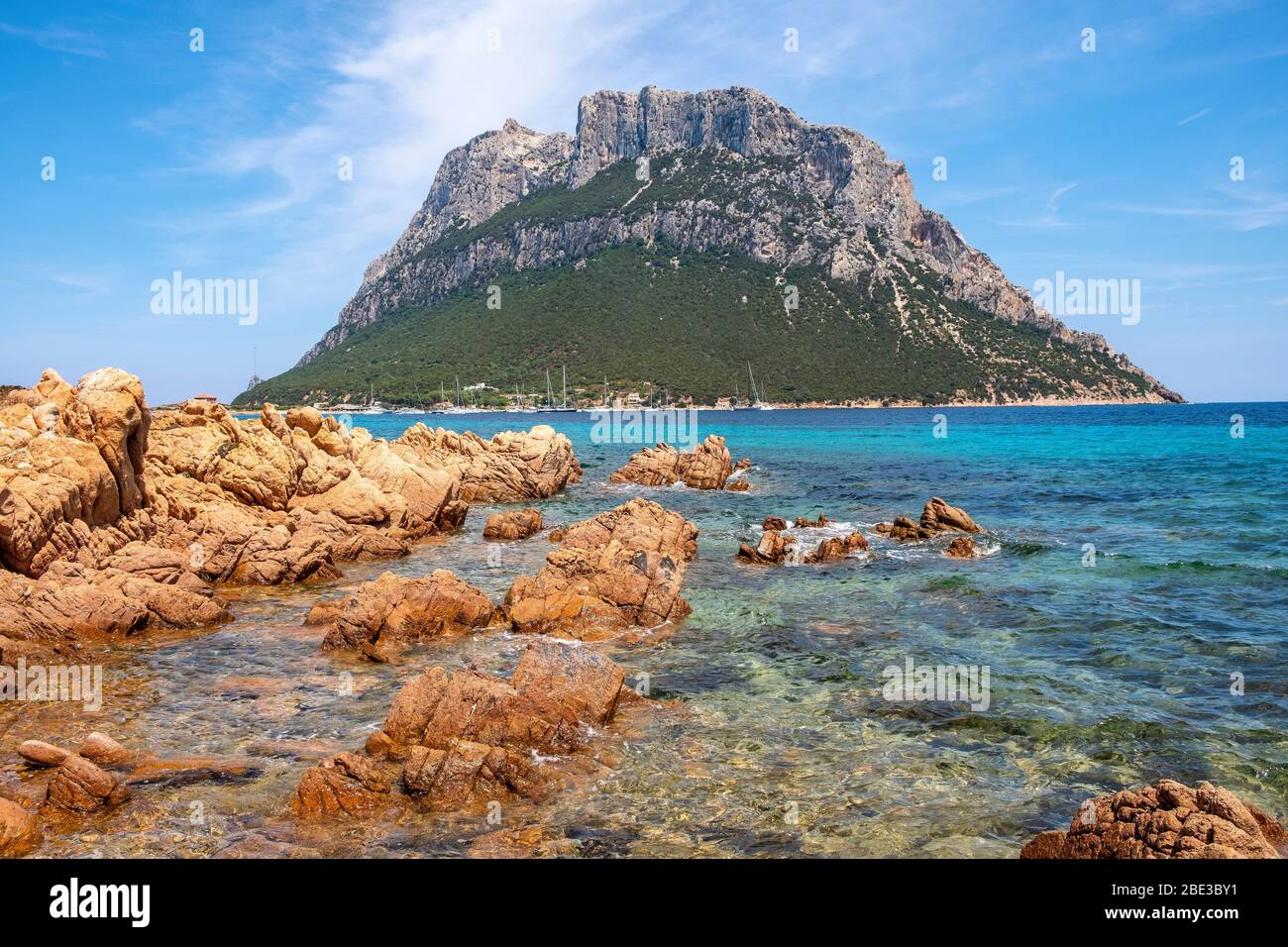 Panoramic view of cliffs and slopes of main limestone massif, Monte ...