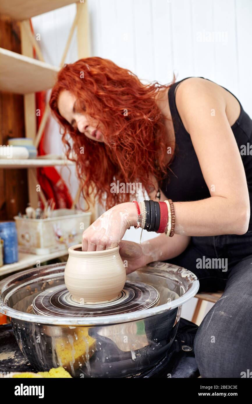 Pottery making process hi-res stock photography and images - Alamy
