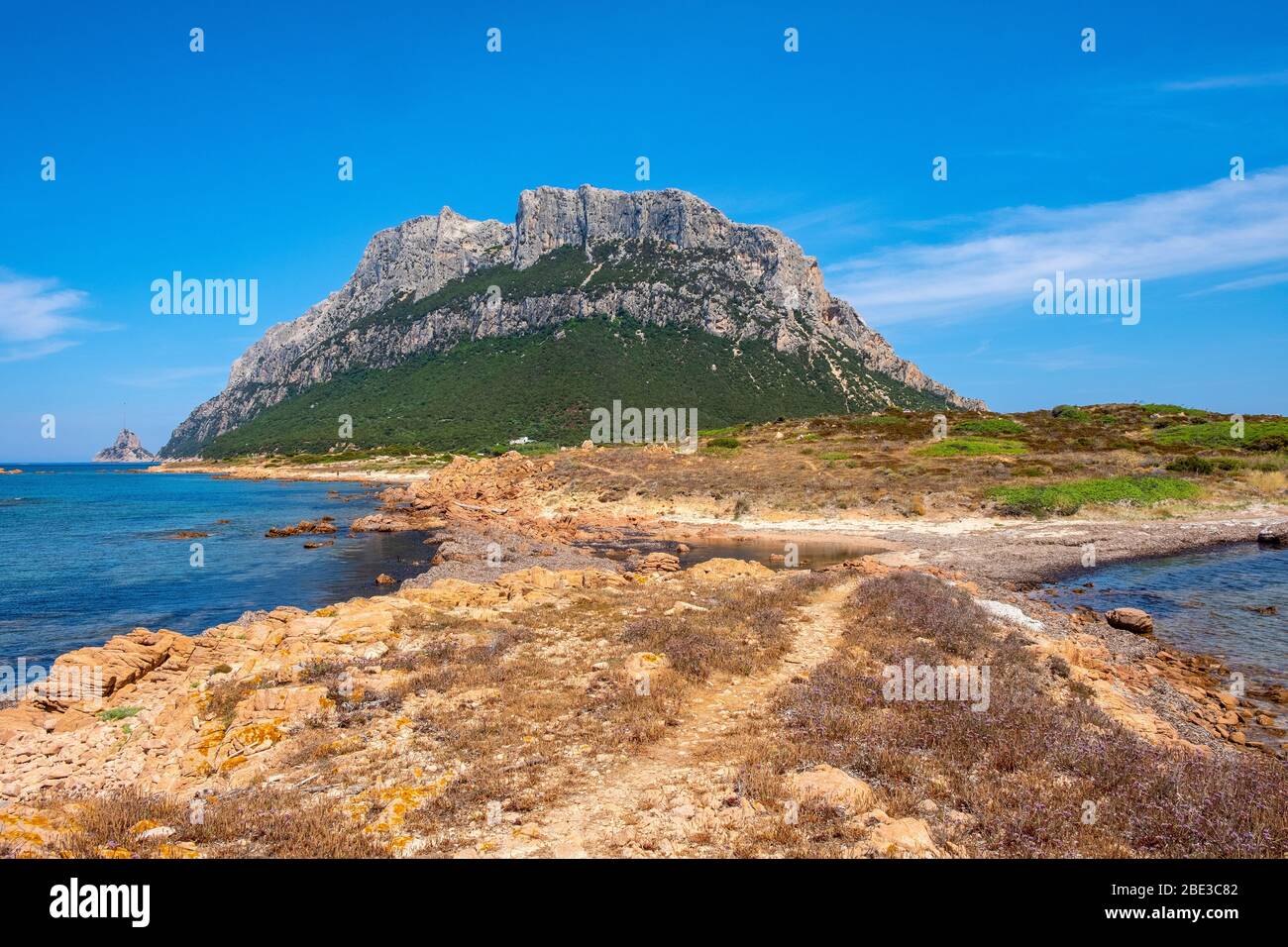 Panoramic view of cliffs and slopes of main limestone massif, Monte ...