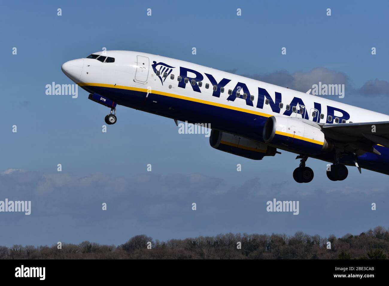 A Ryanair Boeing 737-8AS aircraft/aeroplane (EI-DYN) taking off from ...