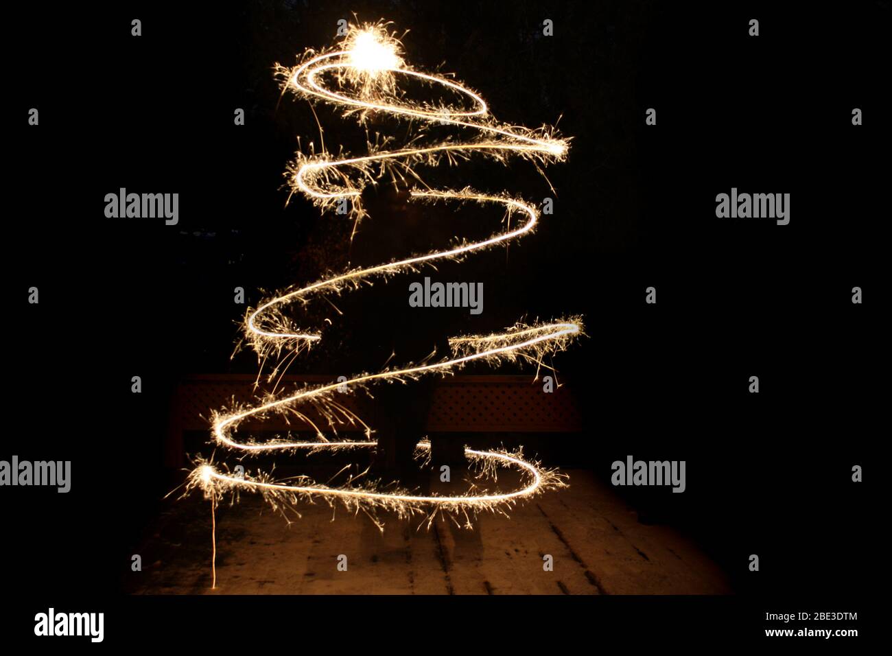 Sparkler Light Trail Stock Photo - Alamy