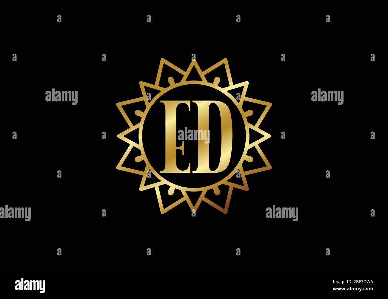 E D Initial Letter Logo design vector template, Graphic Alphabet Symbol ...