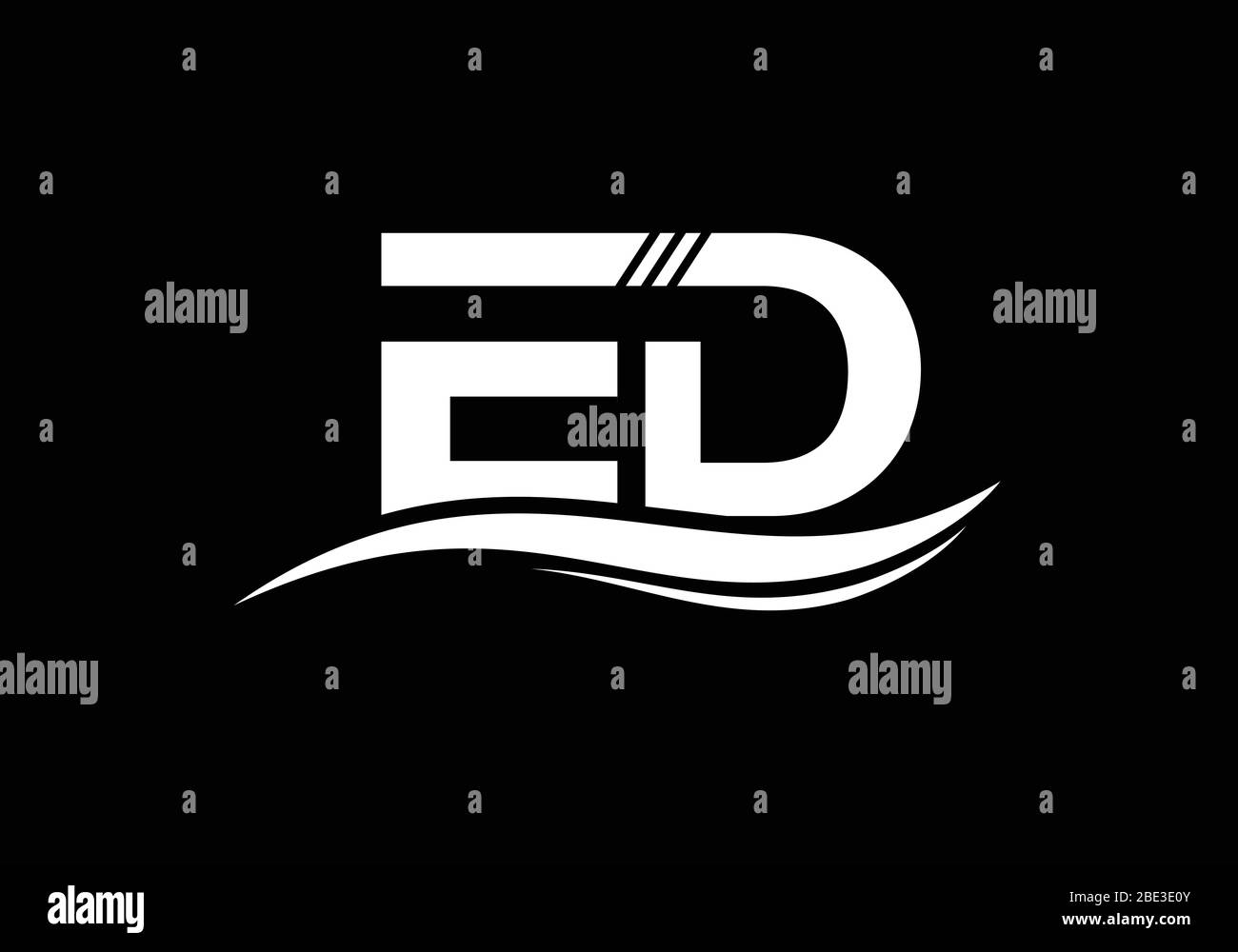 E D Initial Letter Logo design vector template, Graphic Alphabet Symbol ...