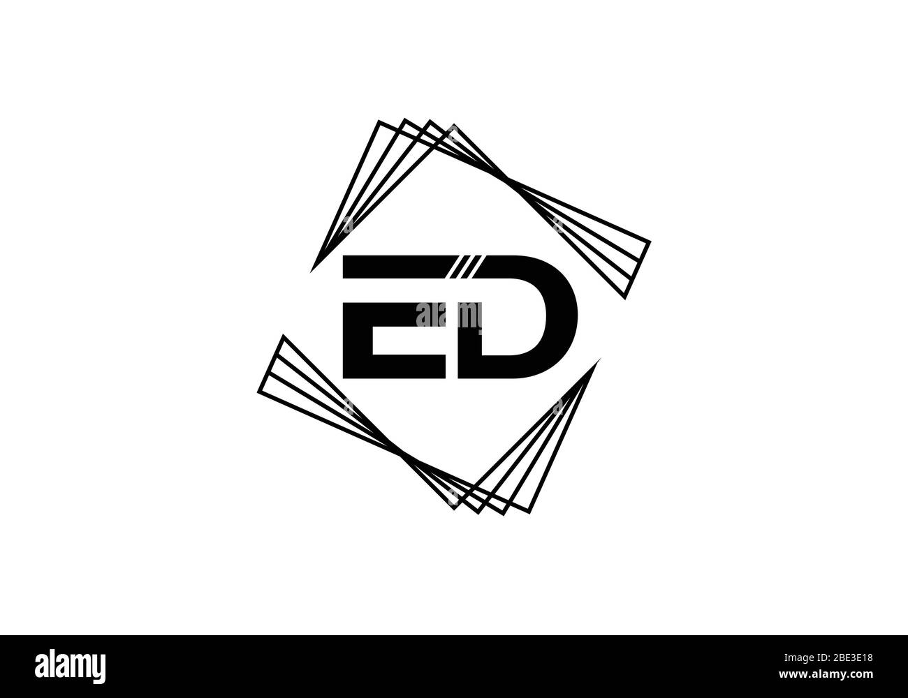 E D Initial Letter Logo design vector template, Graphic Alphabet Symbol ...