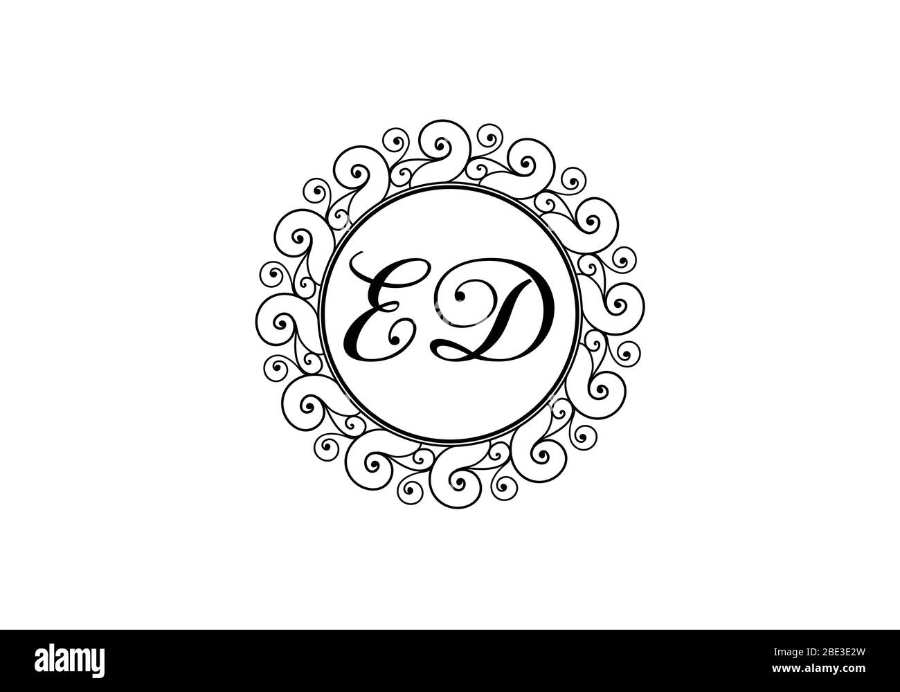 E D Initial Letter Logo design vector template, Graphic Alphabet Symbol ...