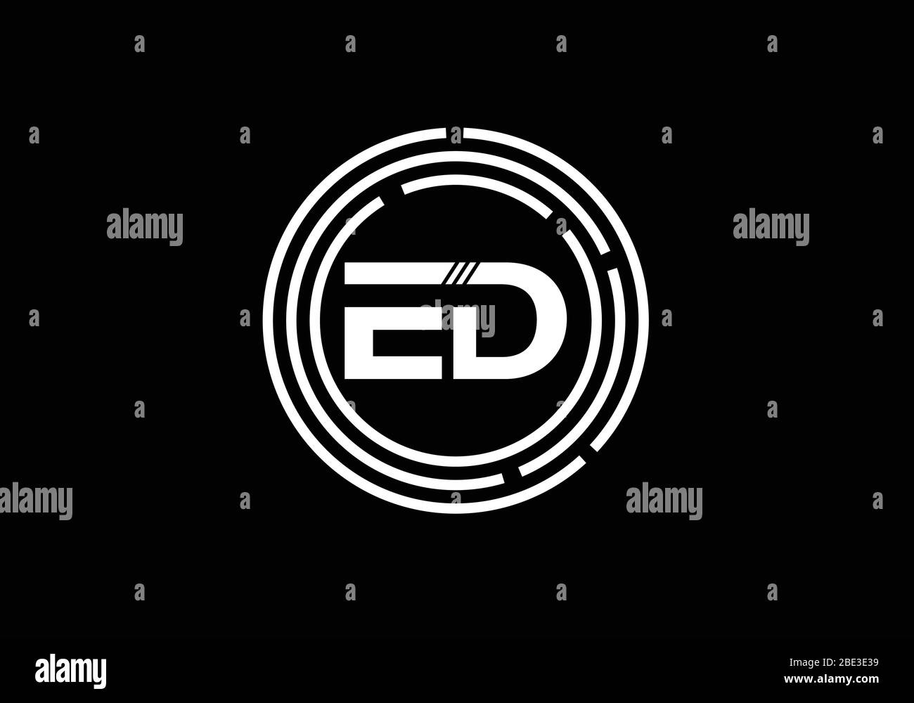 E D Initial Letter Logo design vector template, Graphic Alphabet Symbol ...