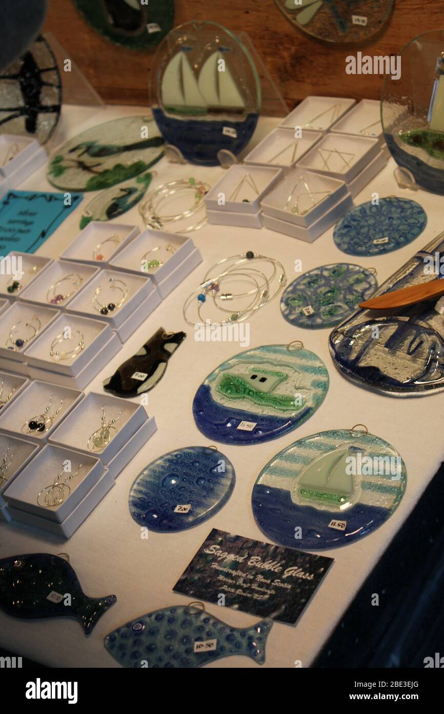Craft Stall - Glass Paintings Stock Photo - Alamy