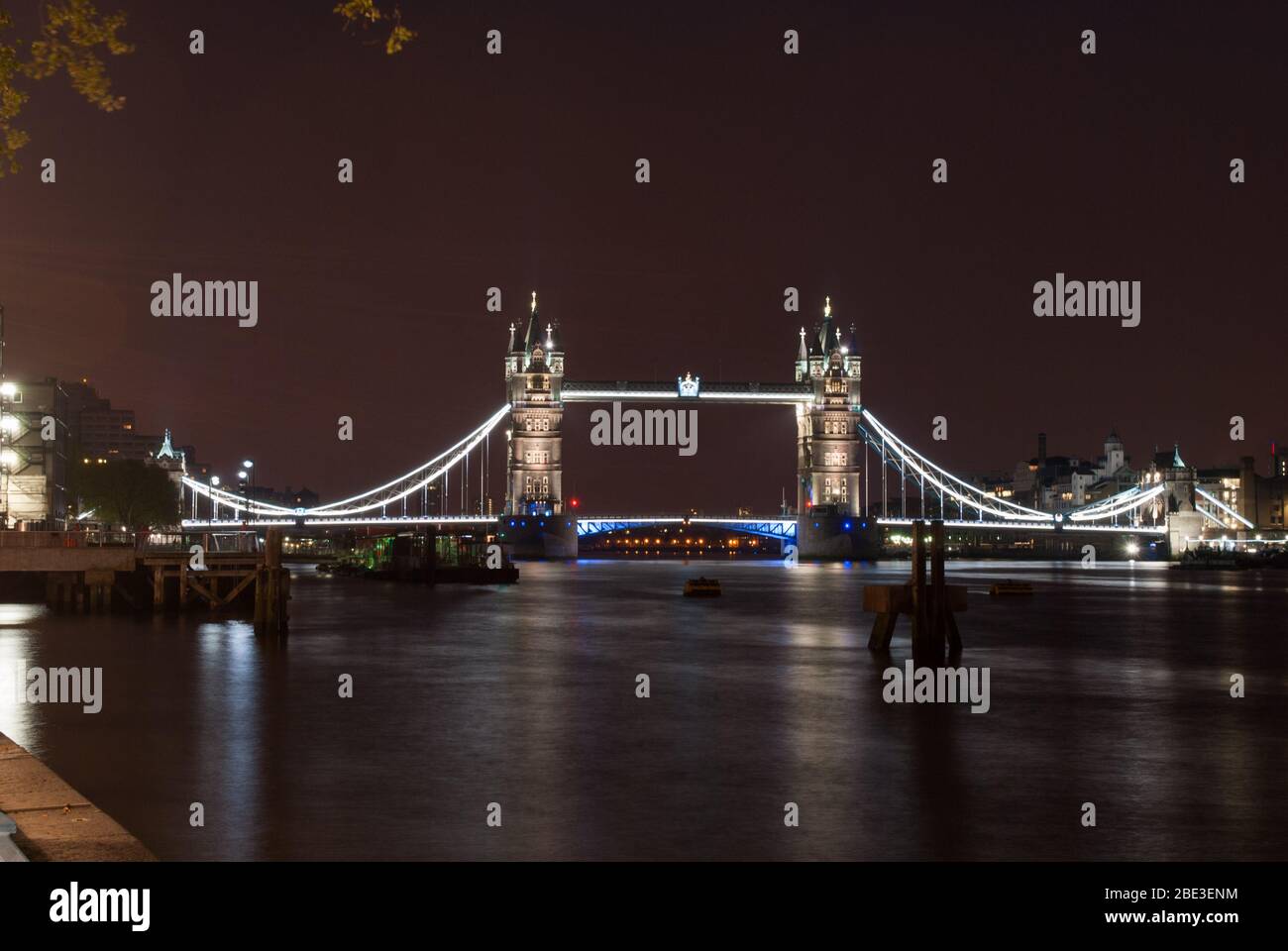 Dusk Night Twilight Tower Bridge Bascule Suspension Bridge, London, SE1 ...