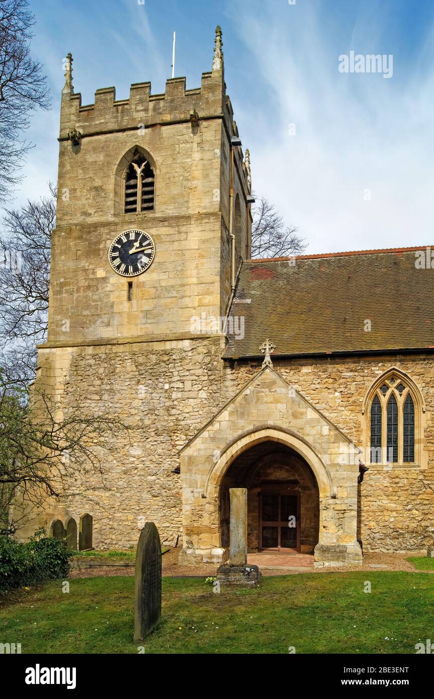 UK,South Yorkshire,Doncaster,Hooton Pagnell,All Saints Church Stock ...