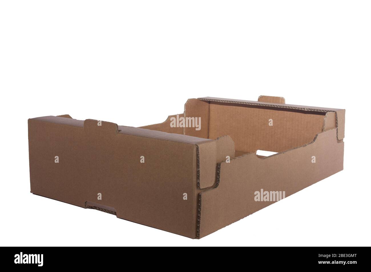 Isolated Cardboard box for vegetables Stock Photo - Alamy