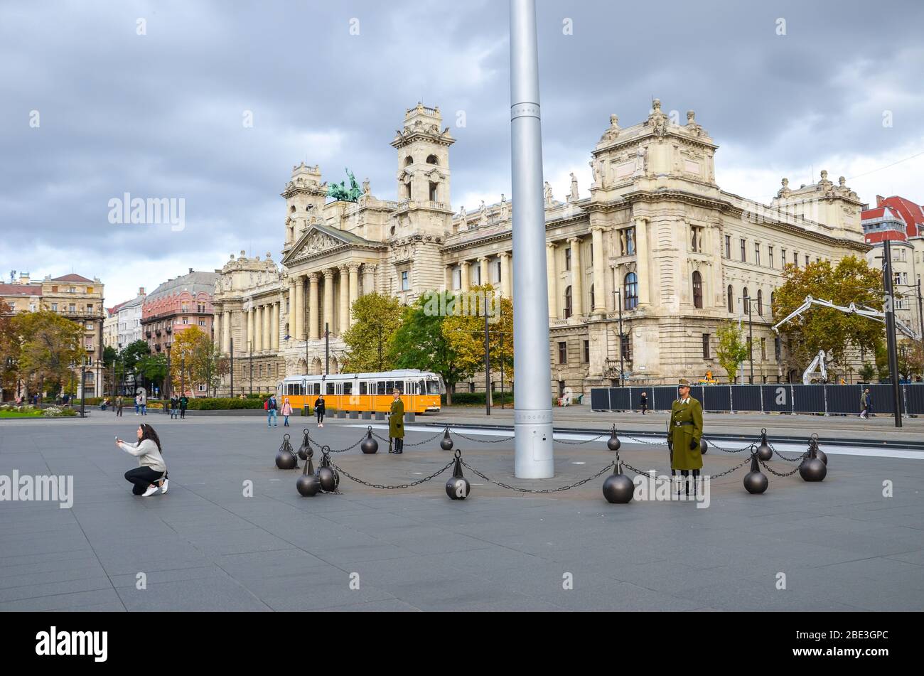 Budapest, Hungary - Nov 6, 2019: Kossuth Square with the Military Guard ...
