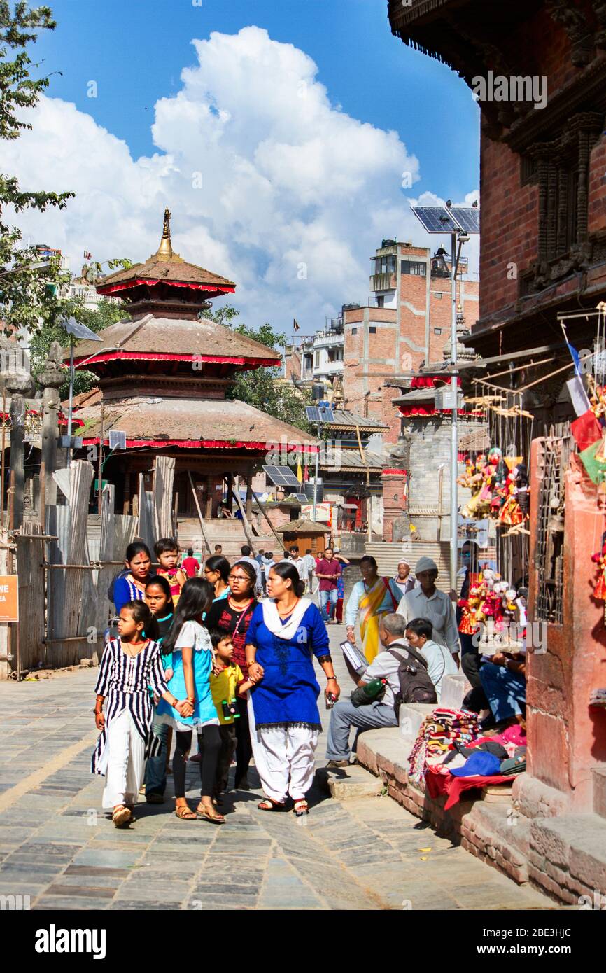 Nepal, Kathmandu, Street, People, UNESCO, Durbar, Walk, Building ...