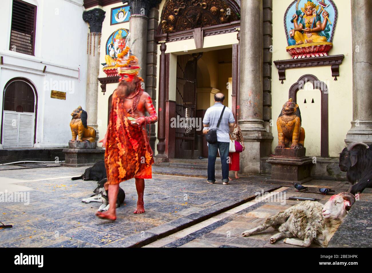 Nepal, Kathmandu, Pashupatinath, Temple, Hinduism, People, Monk ...