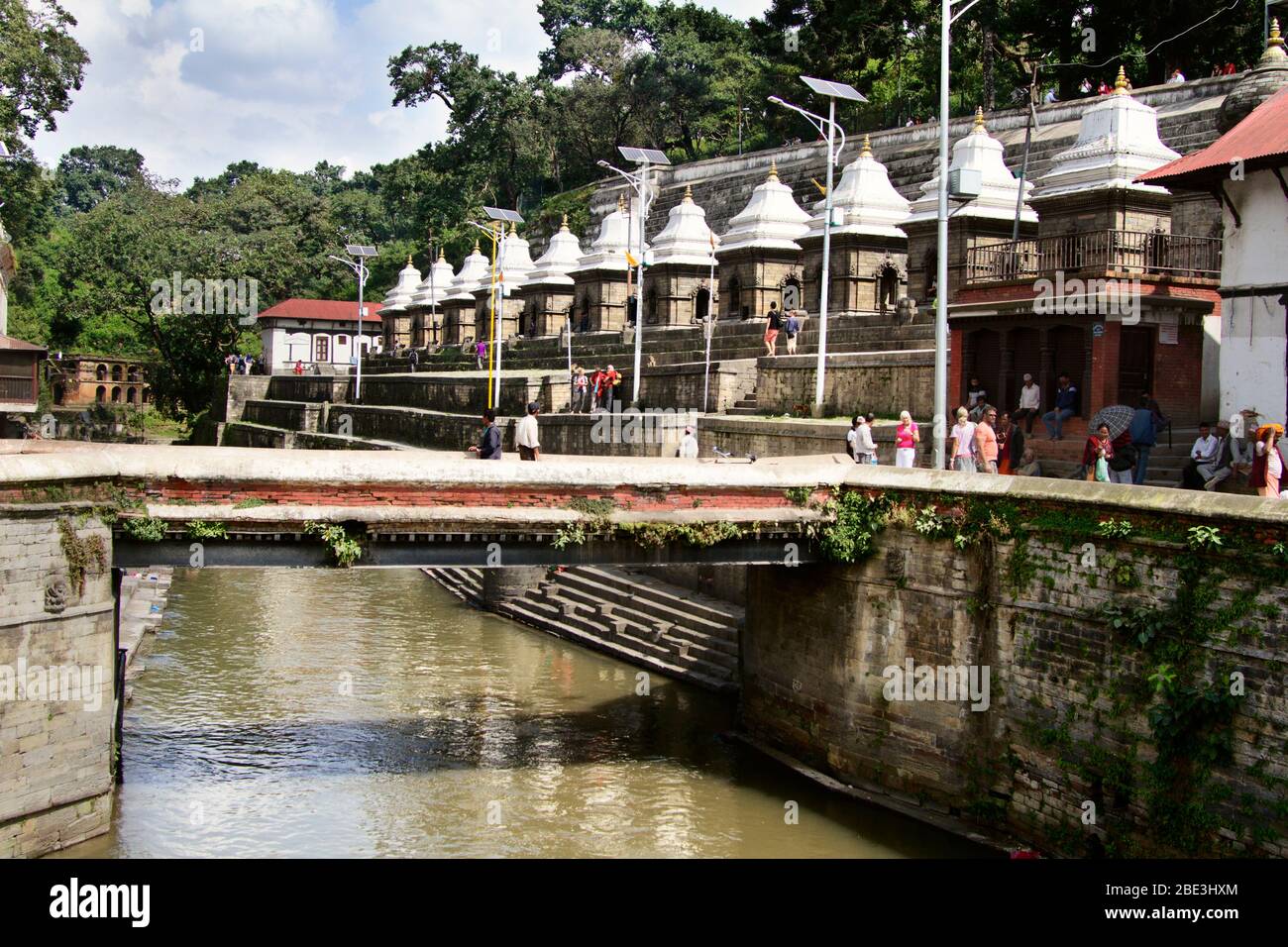 Nepal, Kathmandu, Pashupatinath, Temple, Hinduism, People, Bridge ...